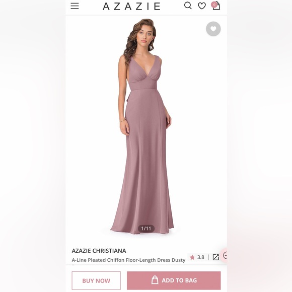 Azazie | Dresses | Azazie Christiana Dress Dusty Rose | Poshmark